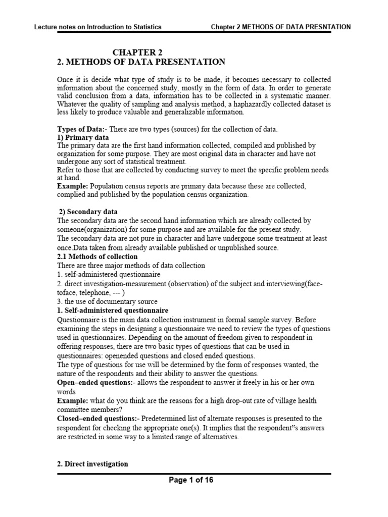 Chapter 2 | Download Free PDF | Histogram | Pie Chart