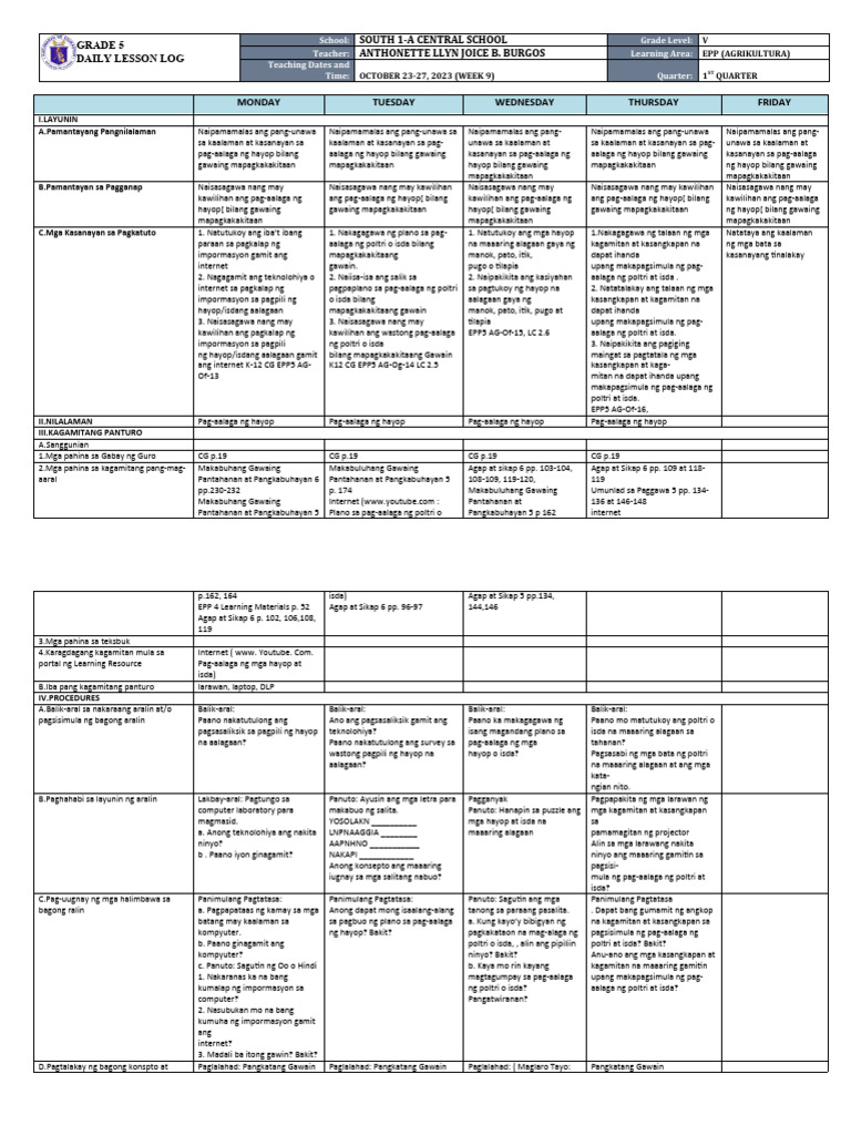 Epp 5 - Q1 - W9 DLL | PDF