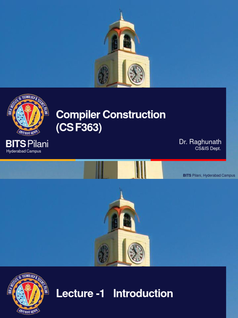 Lecture 1 | PDF | Compiler | Programming Lecture 1 | PDF | Compiler | Programming