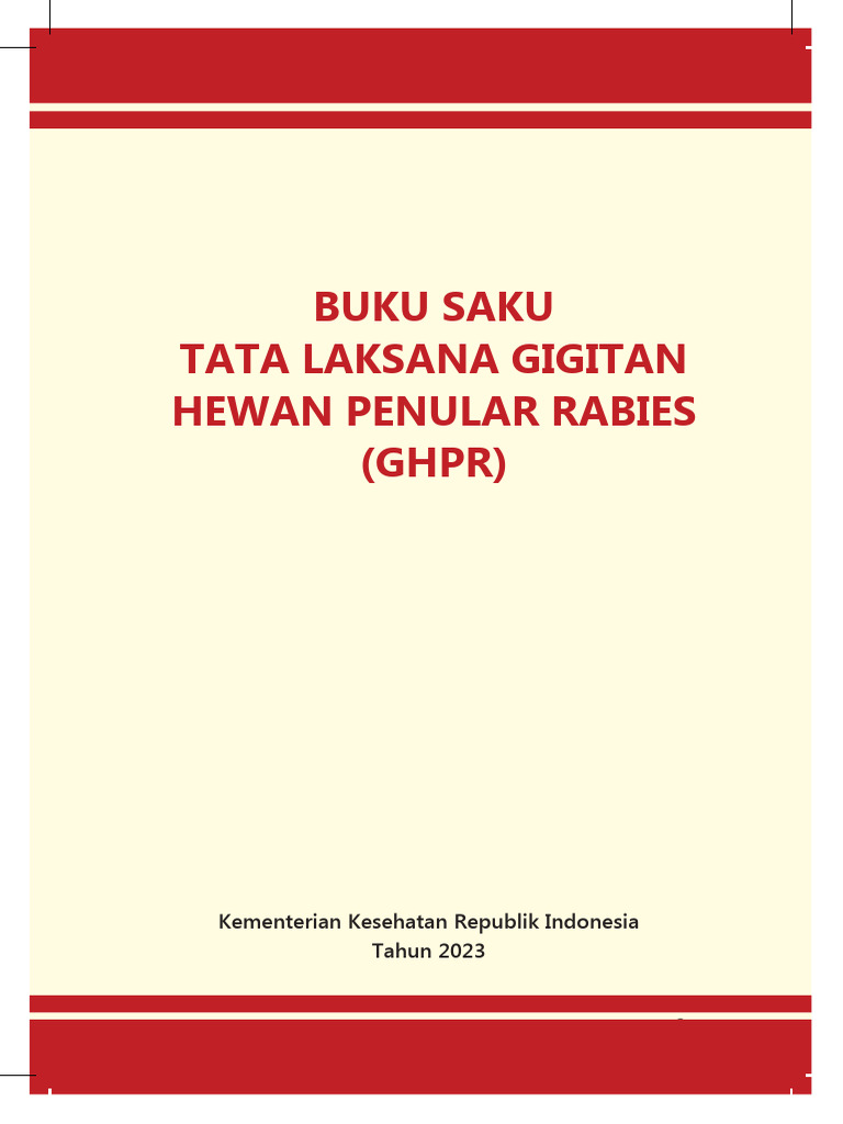 Buku Tata Laksana GPHR Rabies 2023 REV-3 | PDF