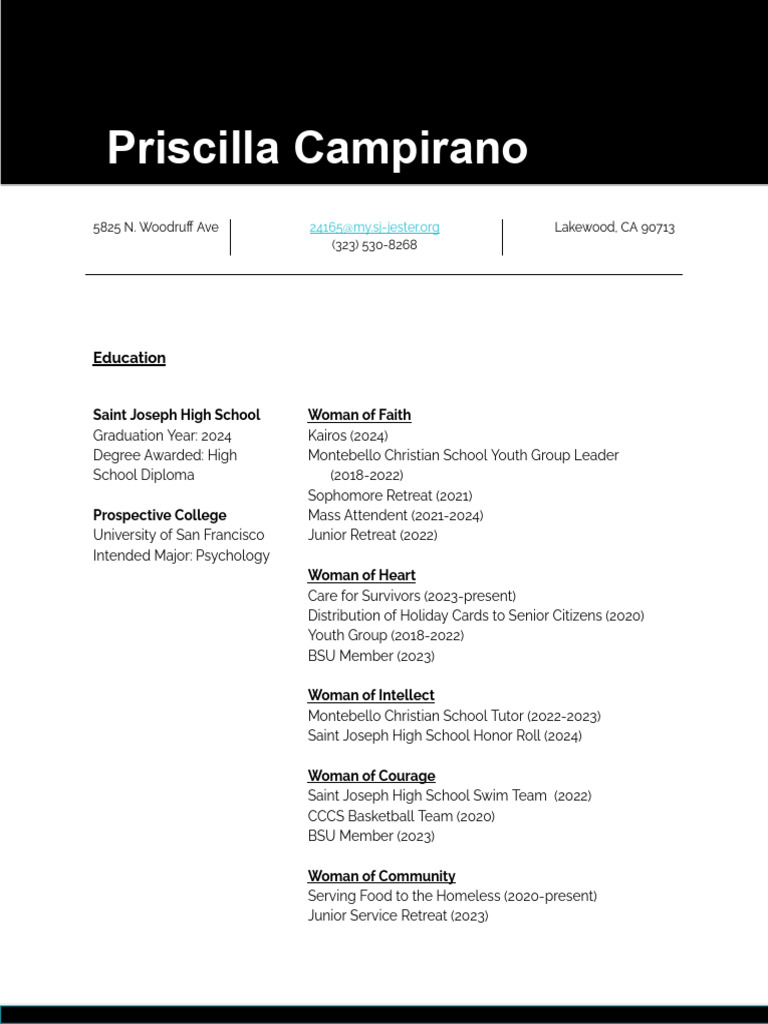Ps Resume 1 Final Draft | PDF