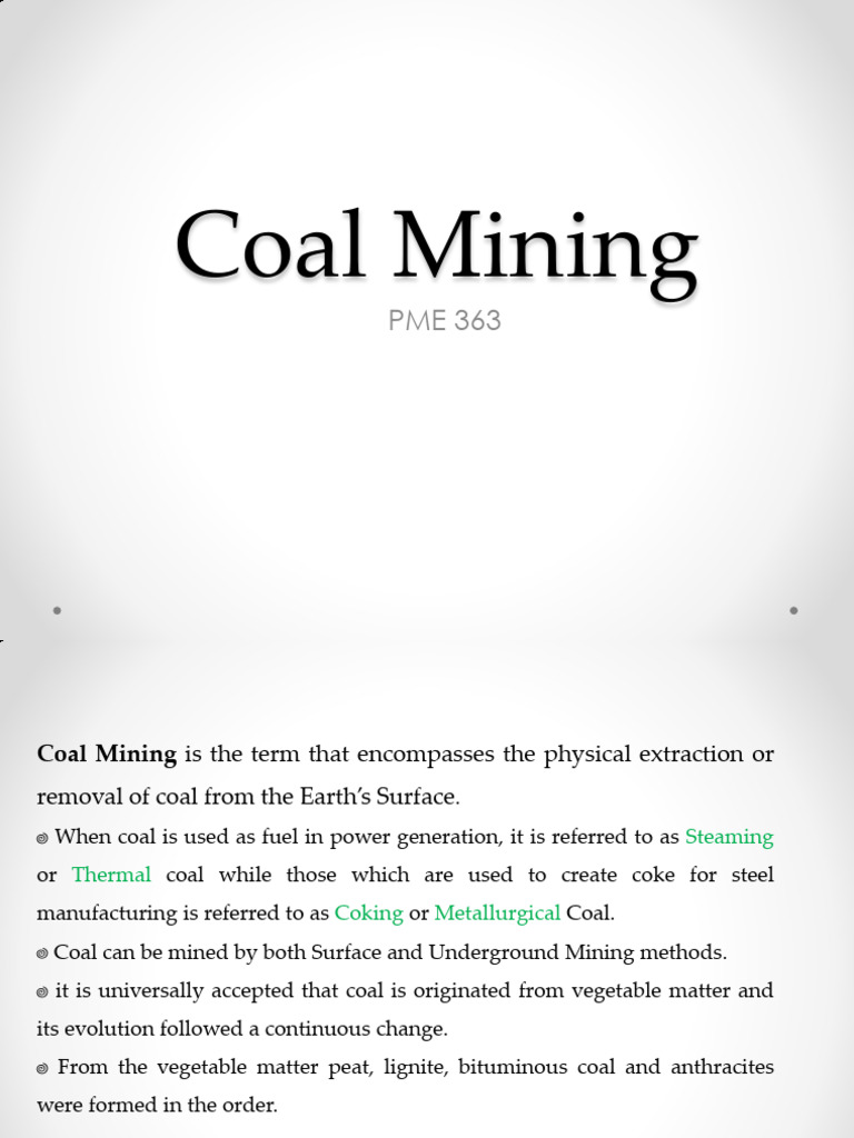 Coal Mining | PDF | Coal Mining | Coal