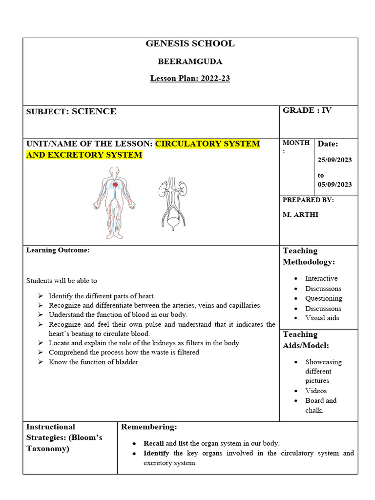 Circulatory System and Excretory System-1 | PDF | Blood | Blood Vessel