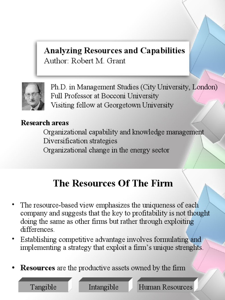 Analyzing Resources and Capabilities | PDF | Resource | Strategic ...