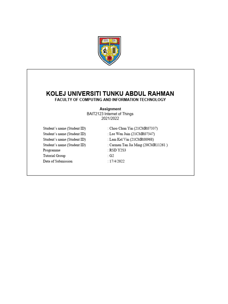 IOT Assignment | PDF IOT Assignment | PDF