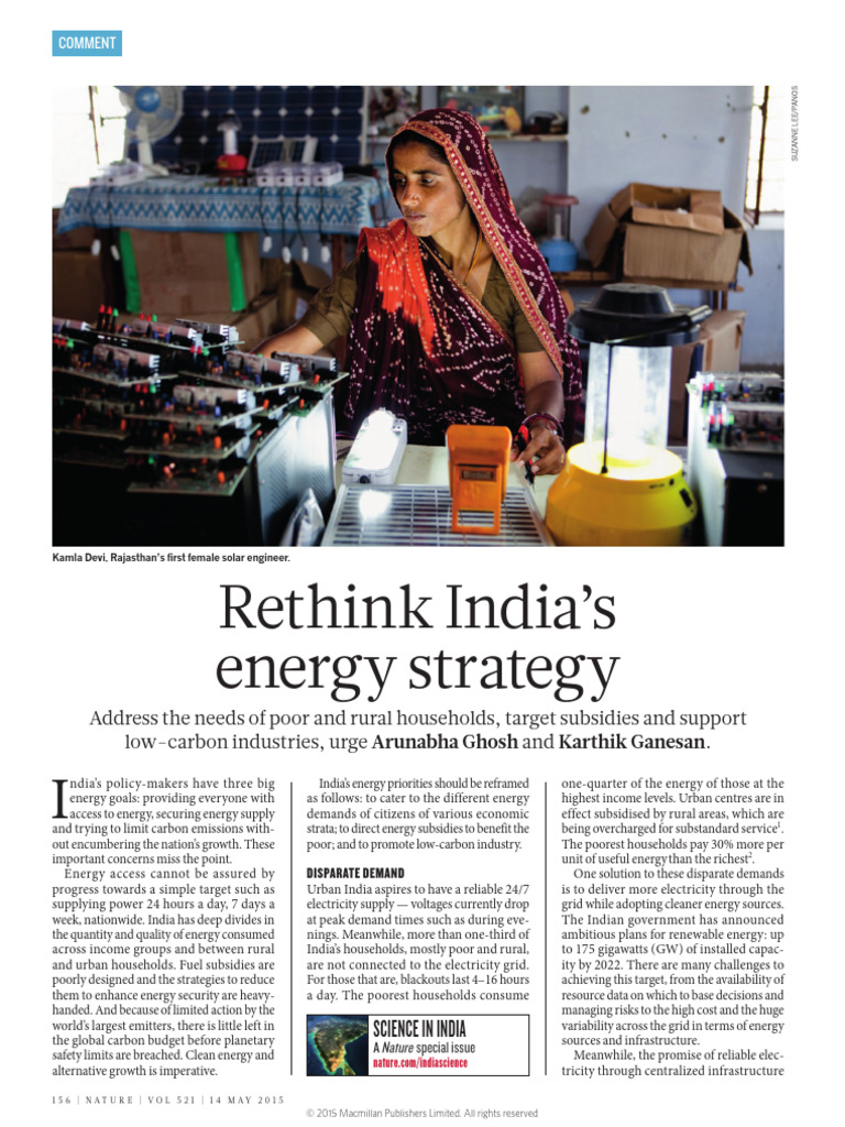 Rethink India's Energy Strategy: Comment | PDF | Renewable Energy | Nature