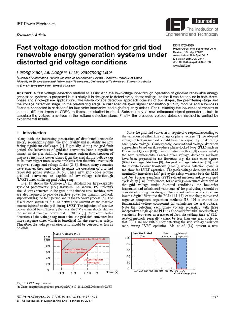 IET Power Electronics - 2017 - Xiao - Fast Voltage Detection Method For ...