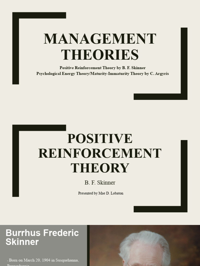 Management Theories | PDF | Reinforcement | Behaviorism