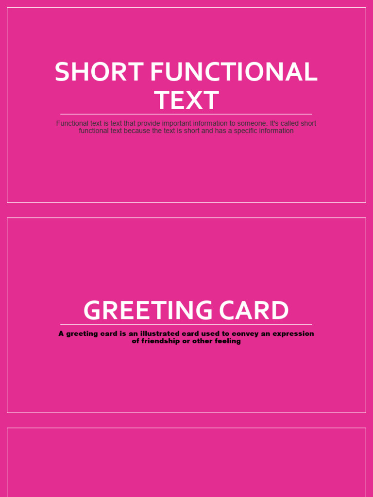 Short Functional Text | PDF