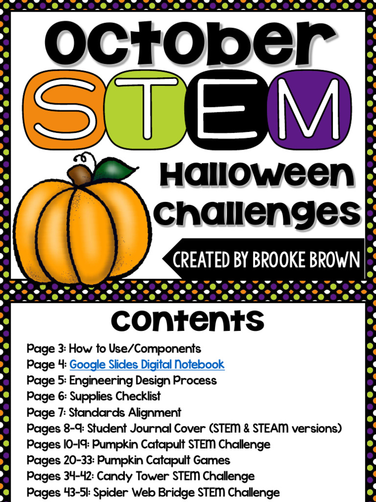 Halloween STEM Challenges | PDF | Shape | Force