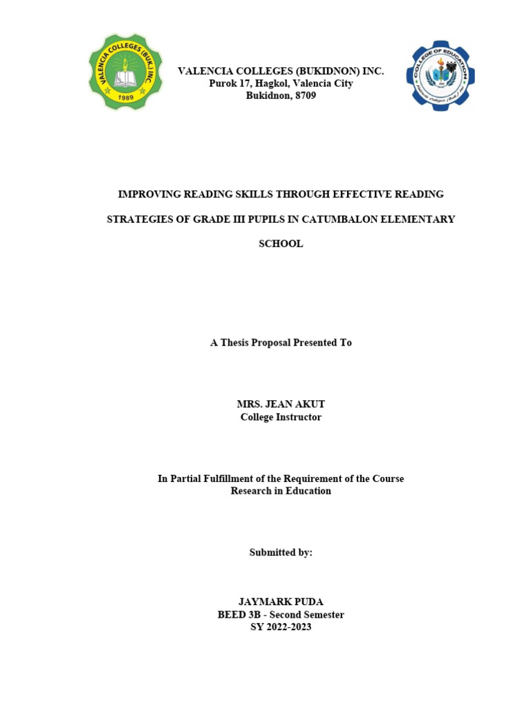 Research Education Jaymark Puda 4 | PDF | Reading Comprehension | Applied Linguistics