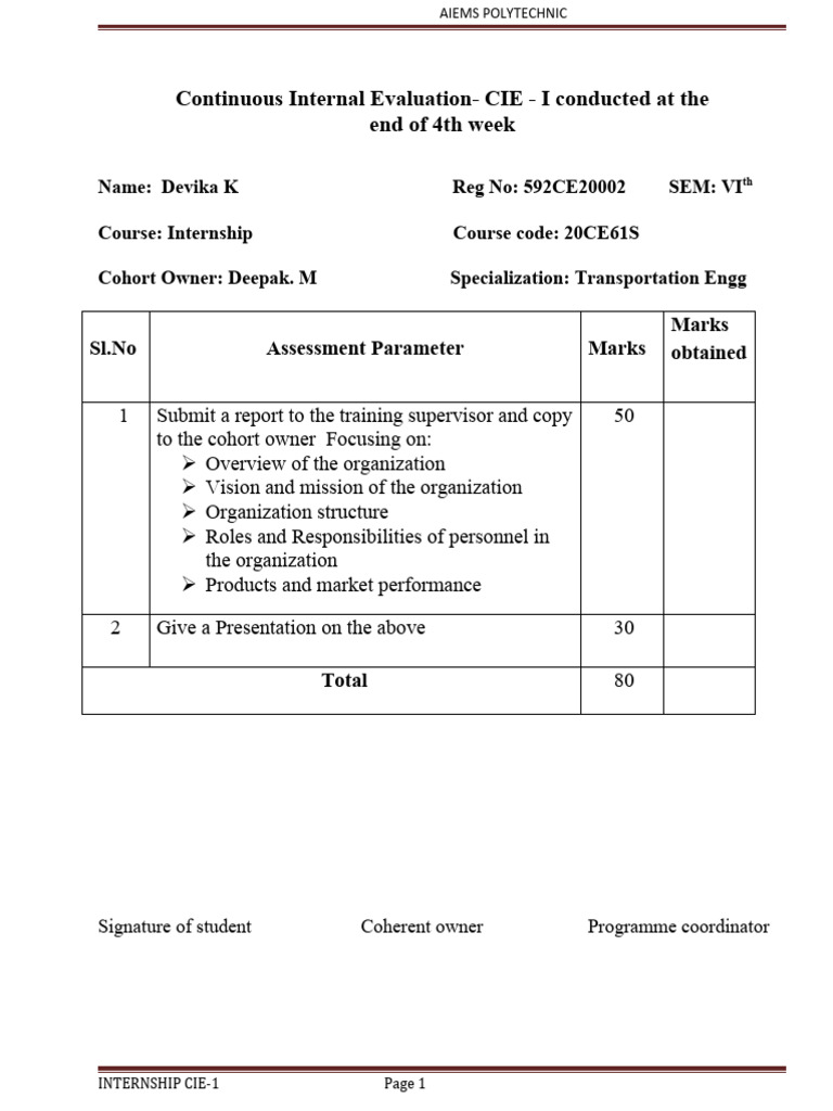 Continuous Internal Evaluation-1 | PDF | Transport | Civil Engineering