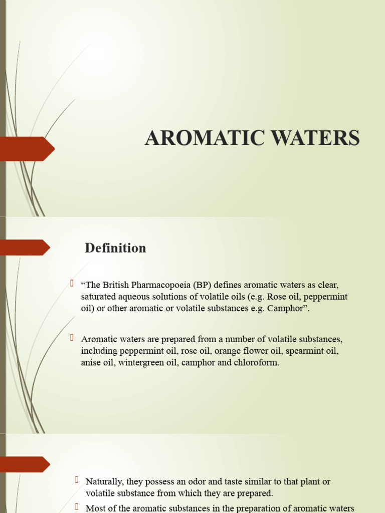Aromatic Waters | PDF