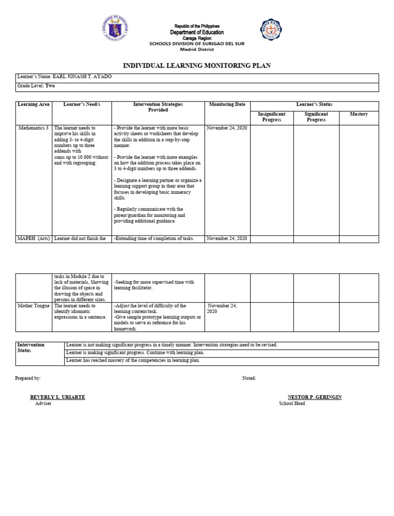 ILMP Sample | PDF | Learning | Neuroscience