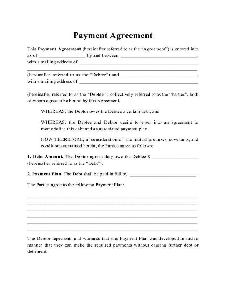 Free Debt Settlement Agreement Template | PDF