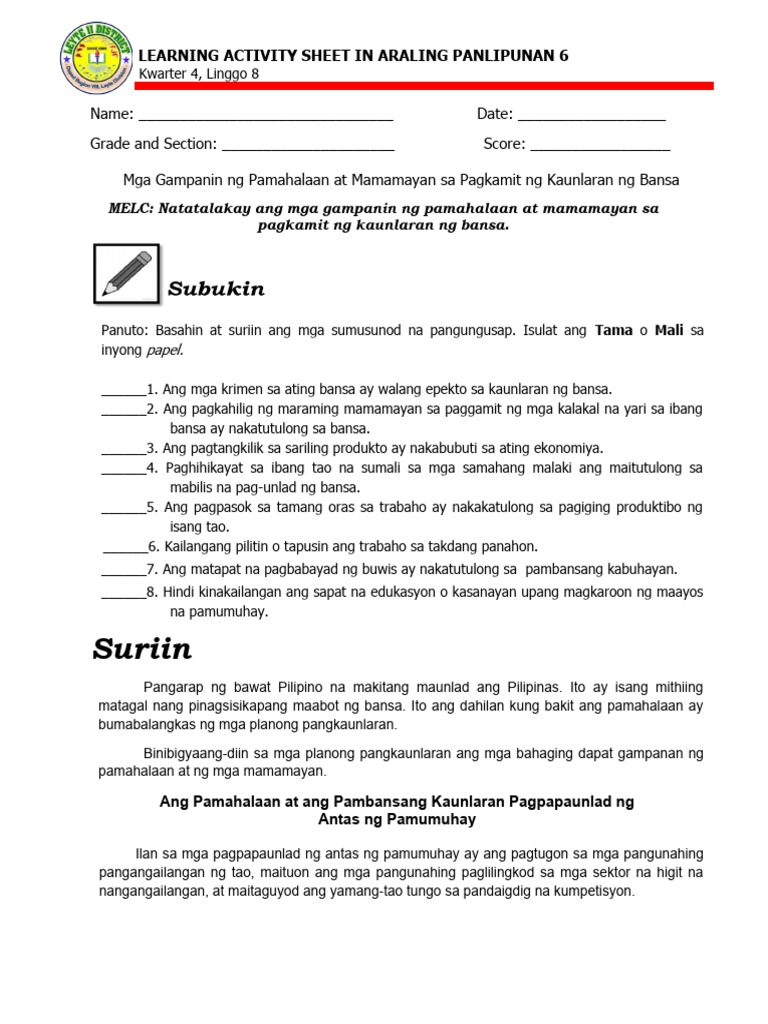 Ap Las W8 Final | PDF
