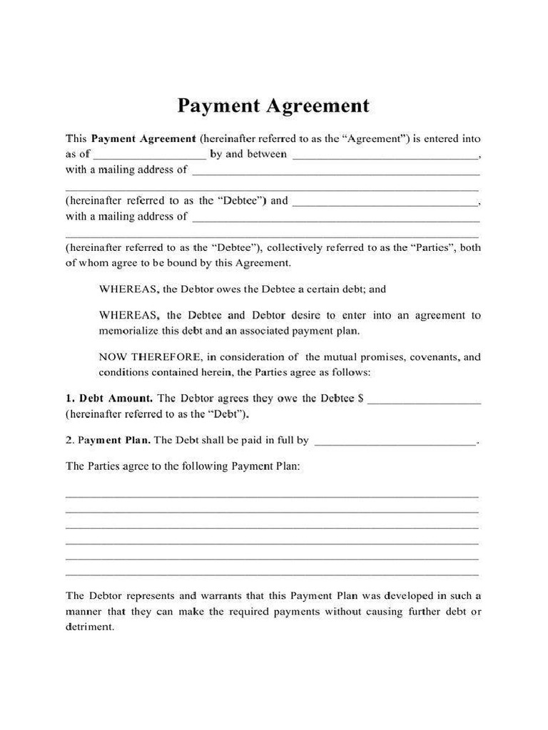 Free Debt Settlement Agreement Template | PDF
