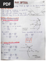 Ray Optics Formula Sheet | PDF