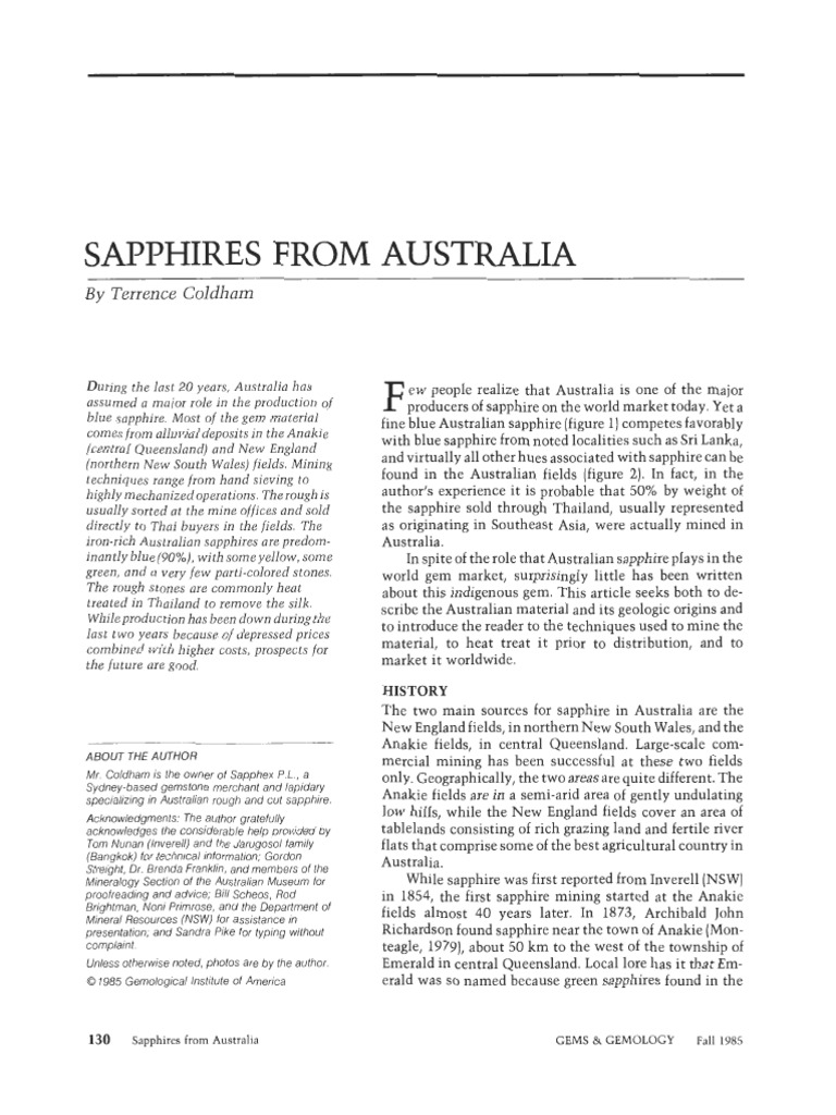 Australian Blue Sapphire | PDF