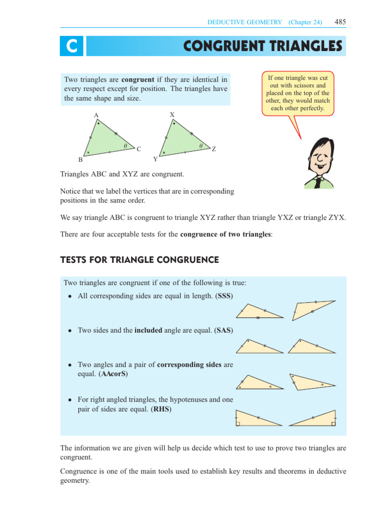Congruent and Similar Triangles | Download Free PDF | Triangle | Elementary Geometry