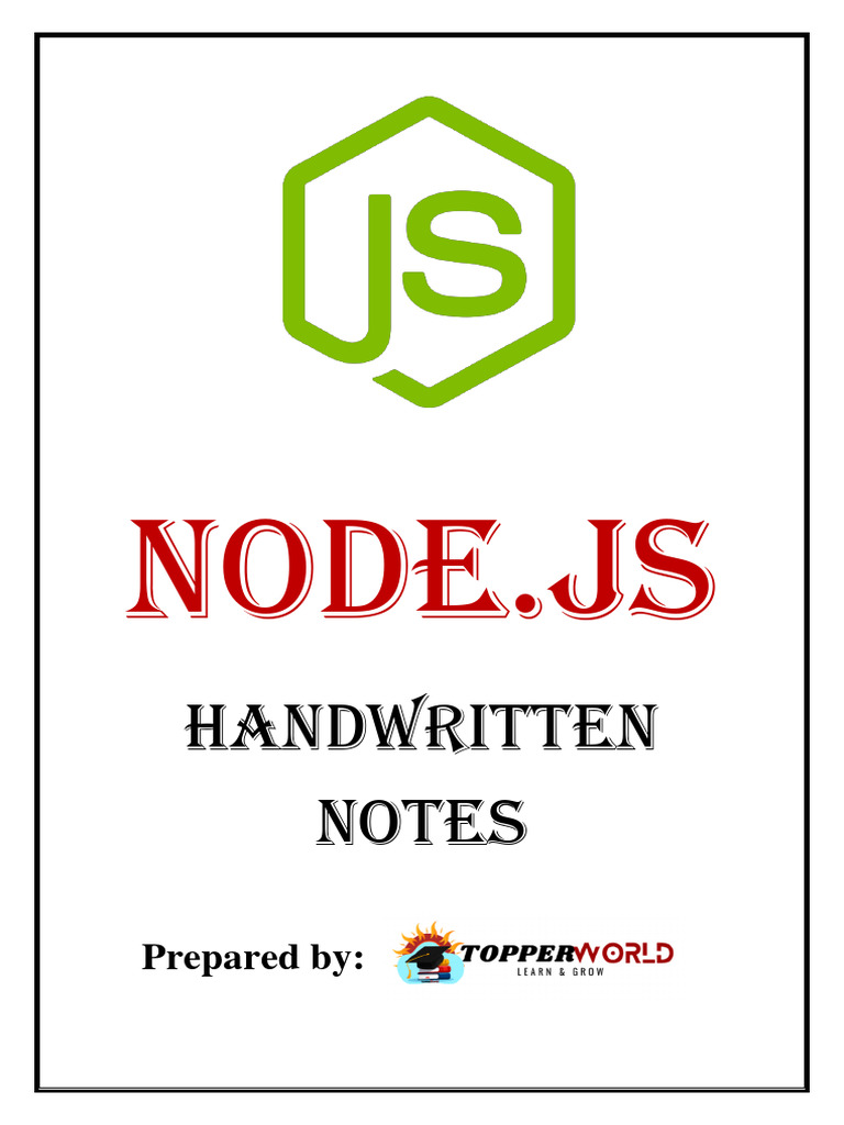 NodeJS-Handwritten-Notes | PDF