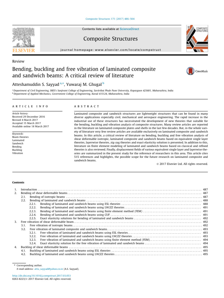 Composite Structures Review | PDF | Bending | Beam (Structure)