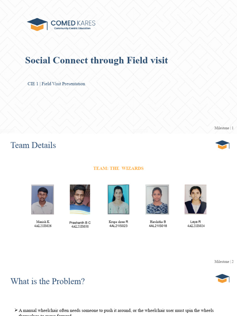 CIE 1 - Field Visit Analysis | PDF | Wheelchair