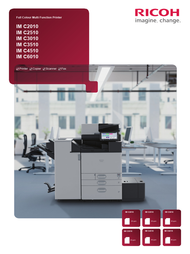 RICOH - IM - C2010 - C2510 - C3010 - C3510 - C4510 - C6010 - RPH Brochure | PDF | Computer ...