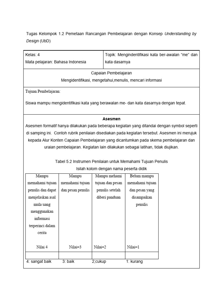 Rancangan Pembelajaran | PDF