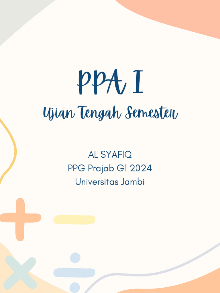 Ujian Tengah Semester PPA 1 | PDF