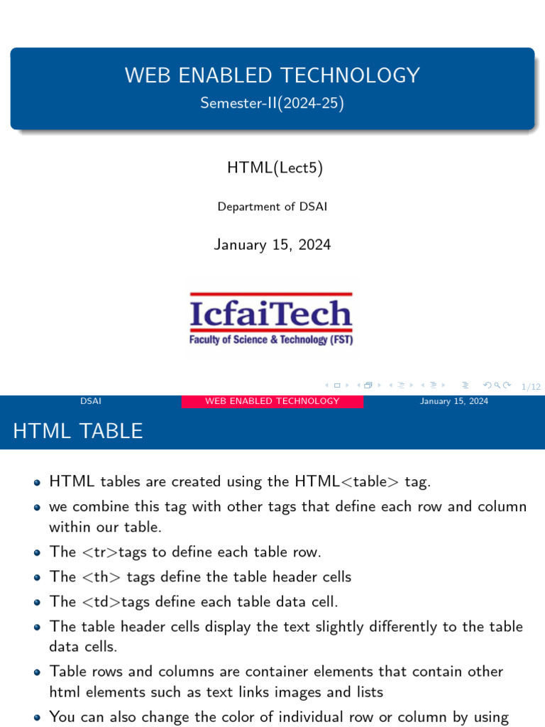 Lect 5 | PDF | Html Element | Html