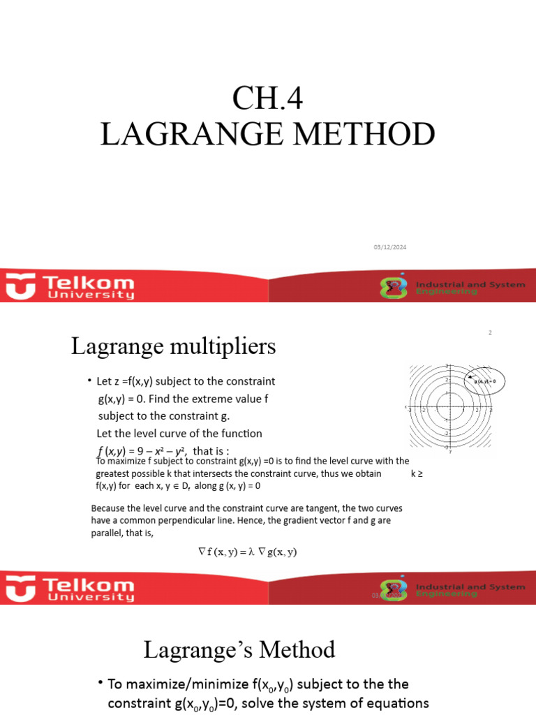 Lagrange Method-B | PDF | Analysis | Mathematical Optimization