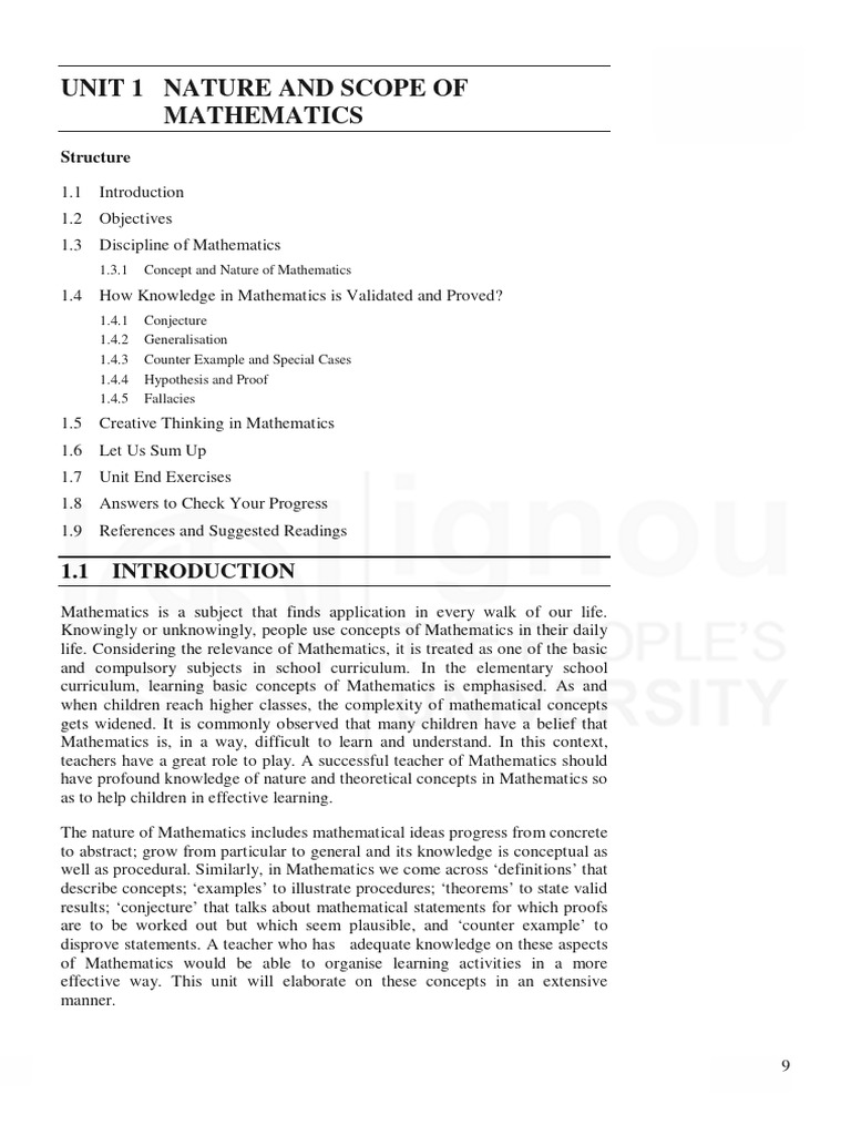 Unit-1 Bed Math | PDF