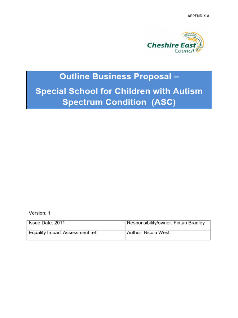 Appendix A - School Businesscaseforcabinetfinal1 | PDF | Autism ...
