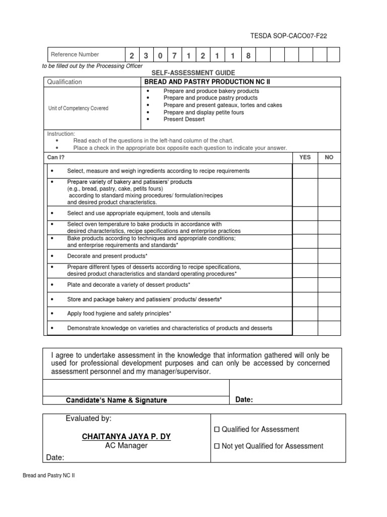 Bread and Pastry Production NC II SAG | PDF