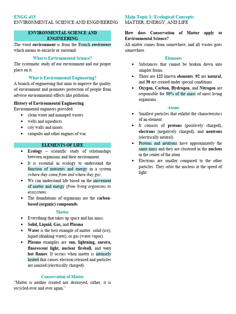 ESE Module 1 | PDF | Matter | Atoms