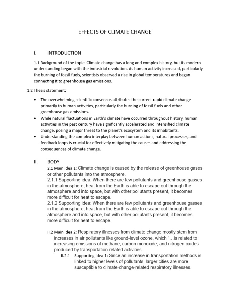 Effects of Climate Change | PDF | Climate Change | Greenhouse Gas
