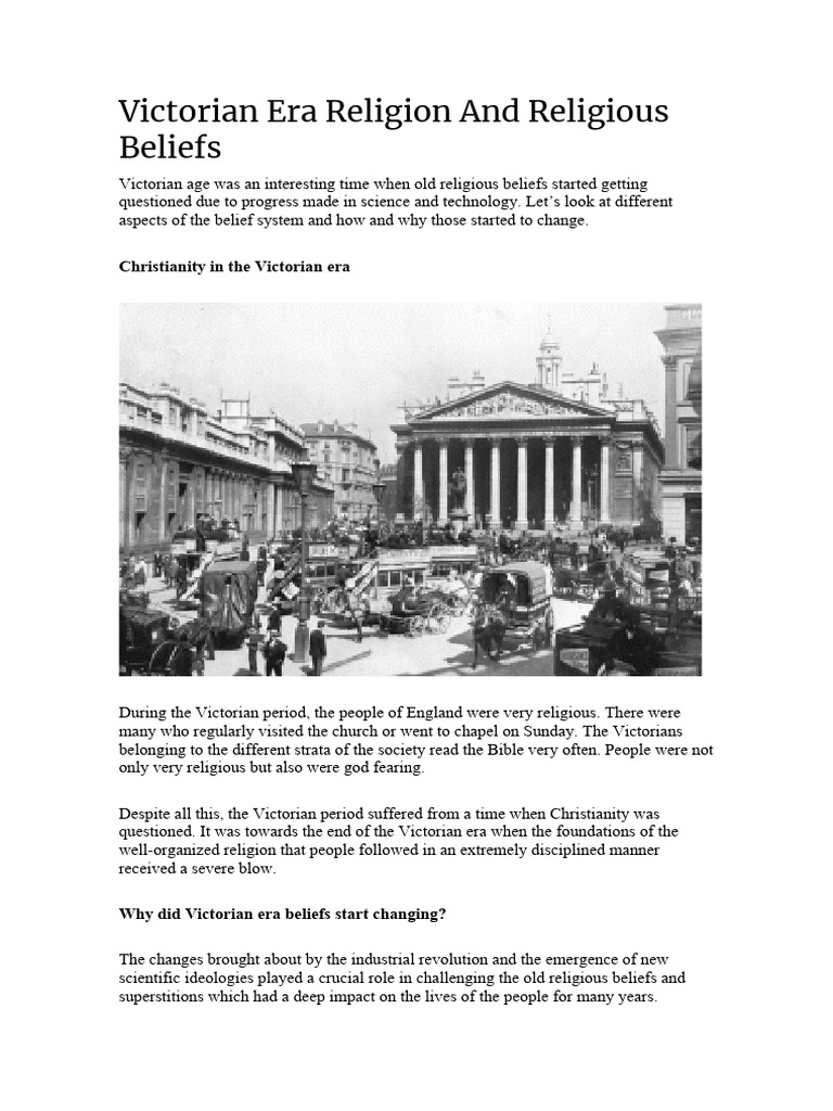 2 - Victorian Era Religion and Religious Beliefs | PDF | Charles Darwin ...