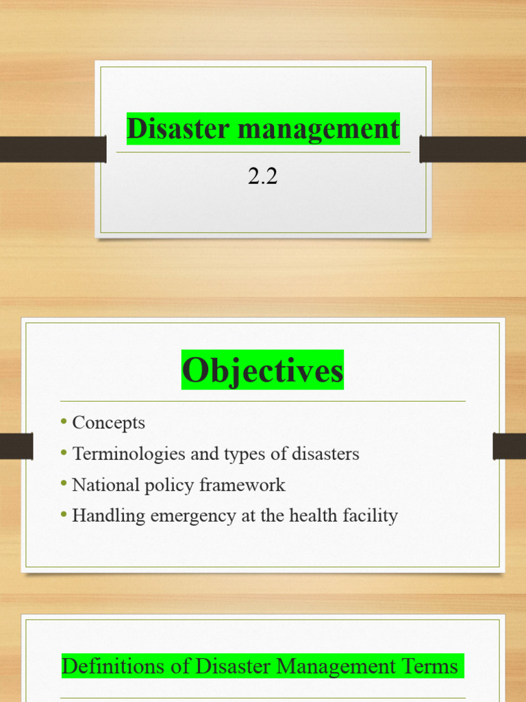 Disaster Management Slides | PDF | Hazards | Disaster Risk Reduction