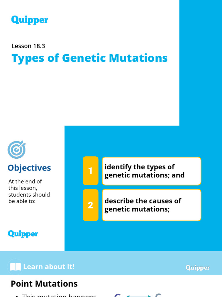 Science 10 18.3 Types of Genetic Mutations | Download Free PDF | Point Mutation | Genetic Code