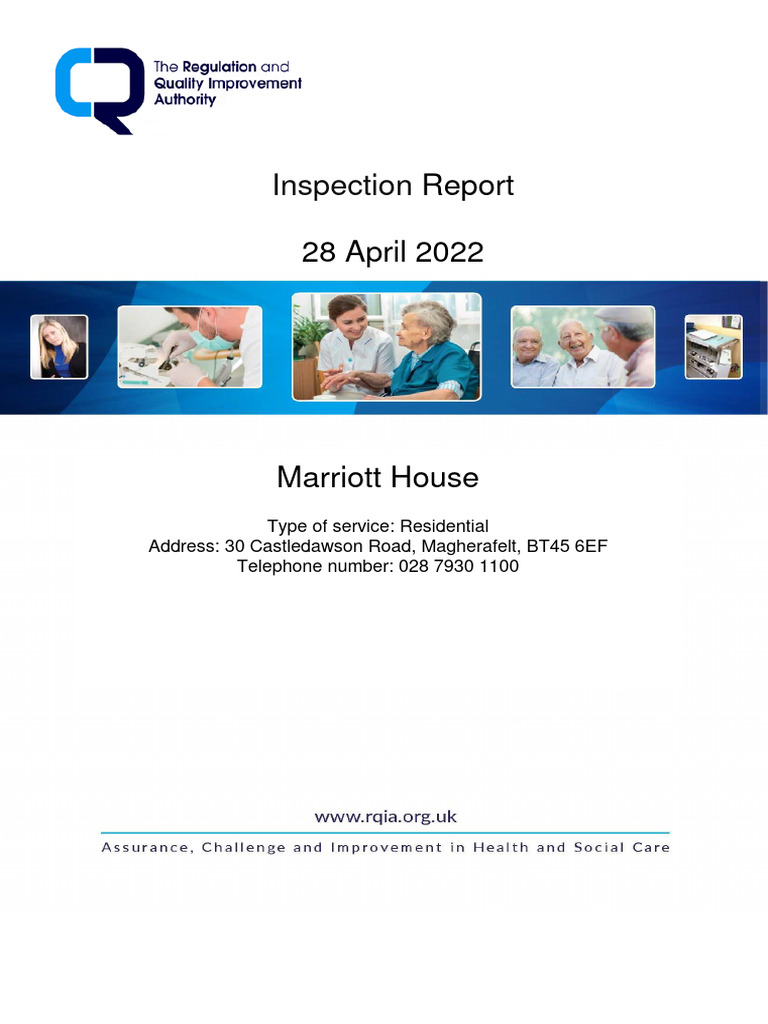 Marriott House Inspection Report 2022 | PDF | Hygiene | Infection