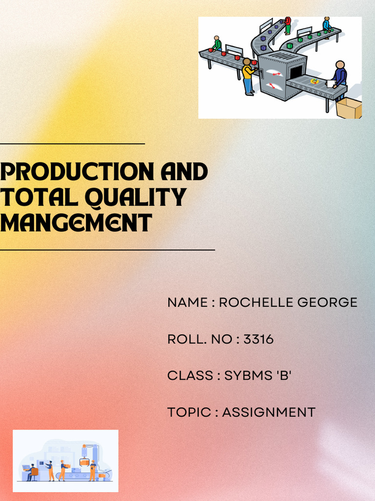 Production and Total Quality Managment | PDF | Product (Business ...