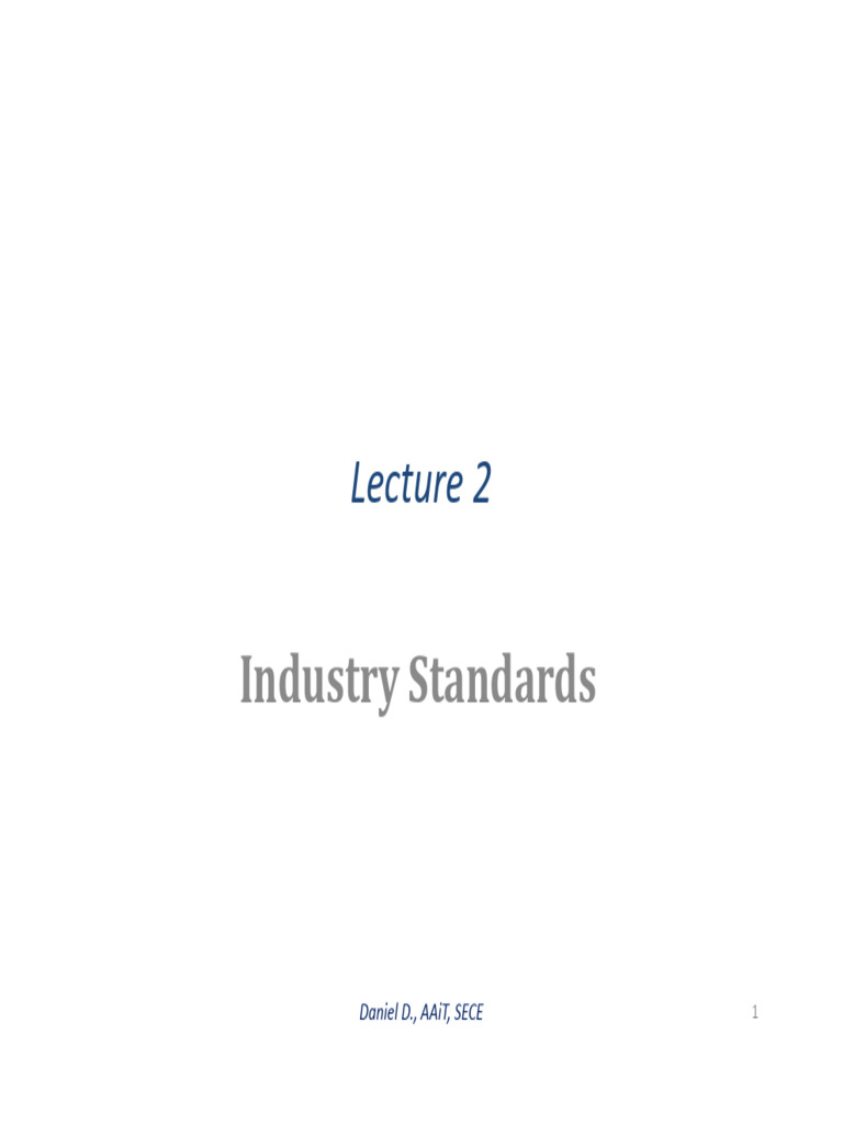 Lecture2 - Introduction To Industry Standards | PDF | Printed Circuit Board | Manufactured Goods