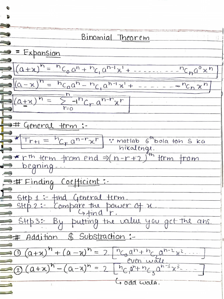 Binomial Theorem 1 | PDF