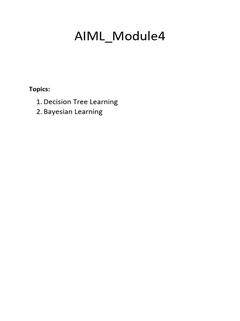 AIML Module4 | PDF