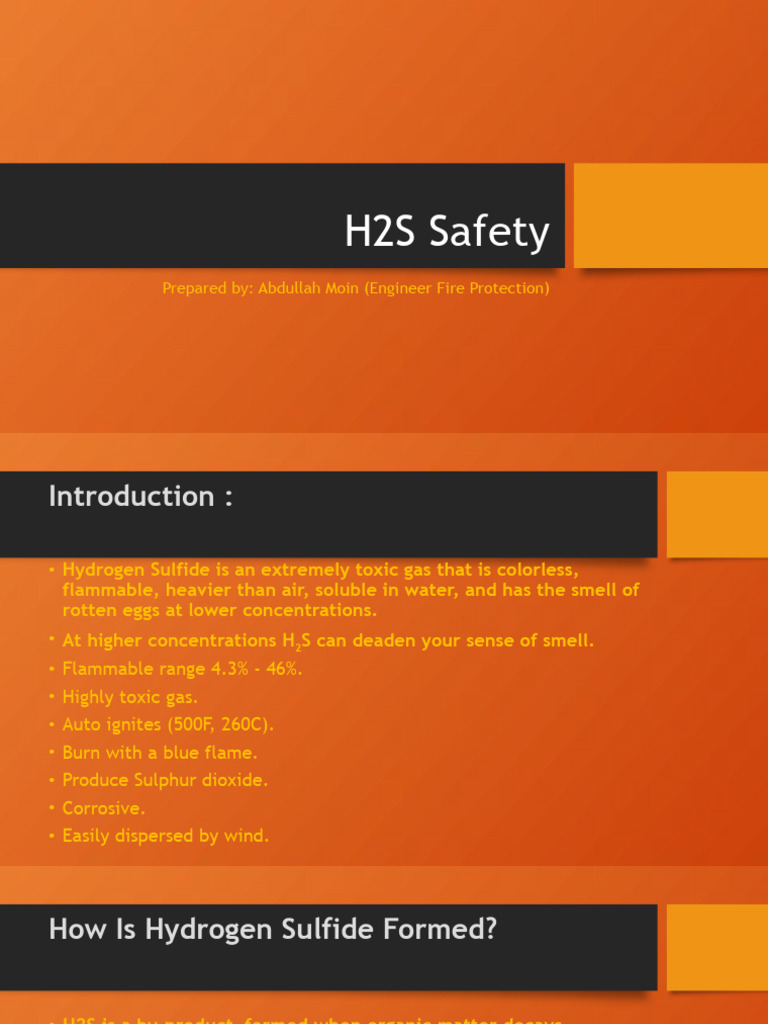 H2S Safety | PDF | Chemistry