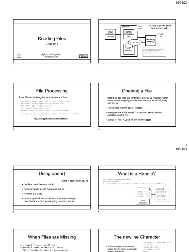 Pythonlearn 07 Files | PDF | Computer File | Text File Pythonlearn 07 Files | PDF | Computer File | Text File