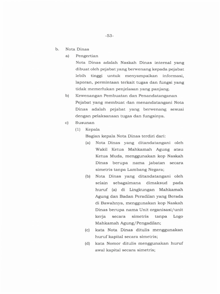 ND Korespondensi Internal Nota Dinas | PDF