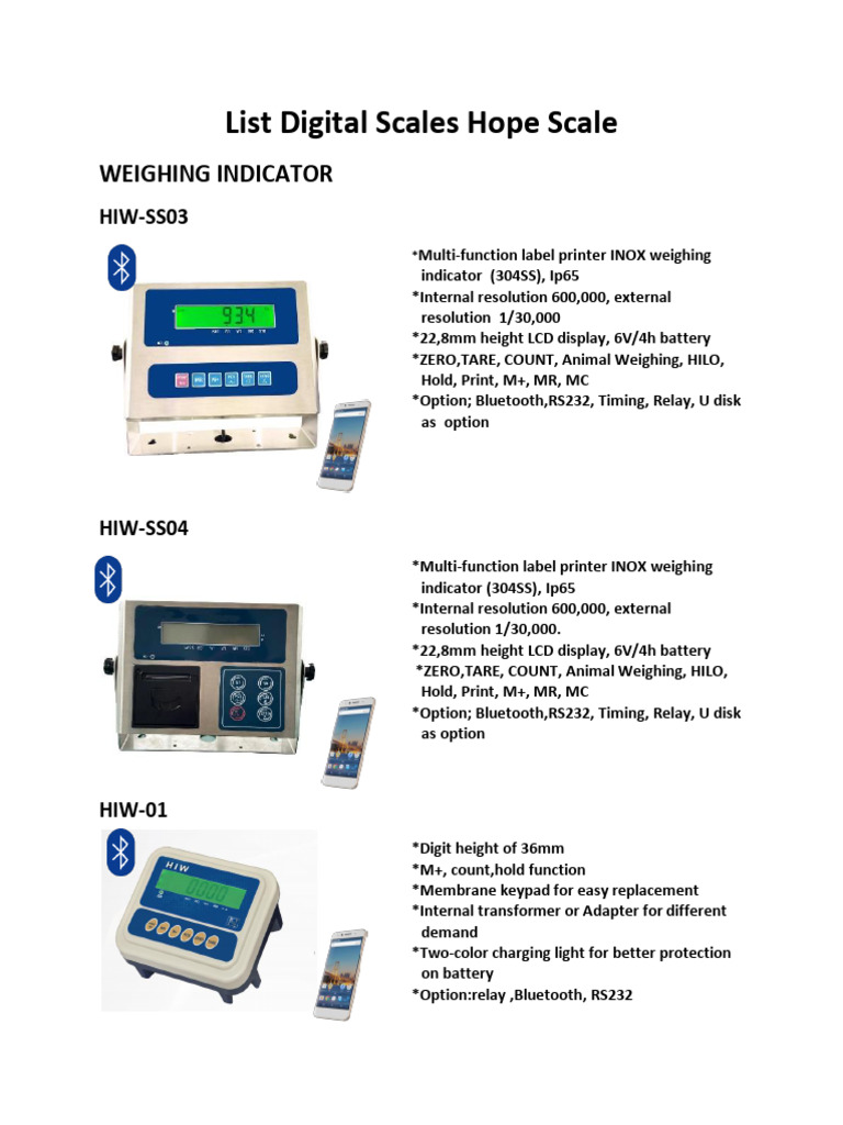 Digital Scales Hope Scale | PDF