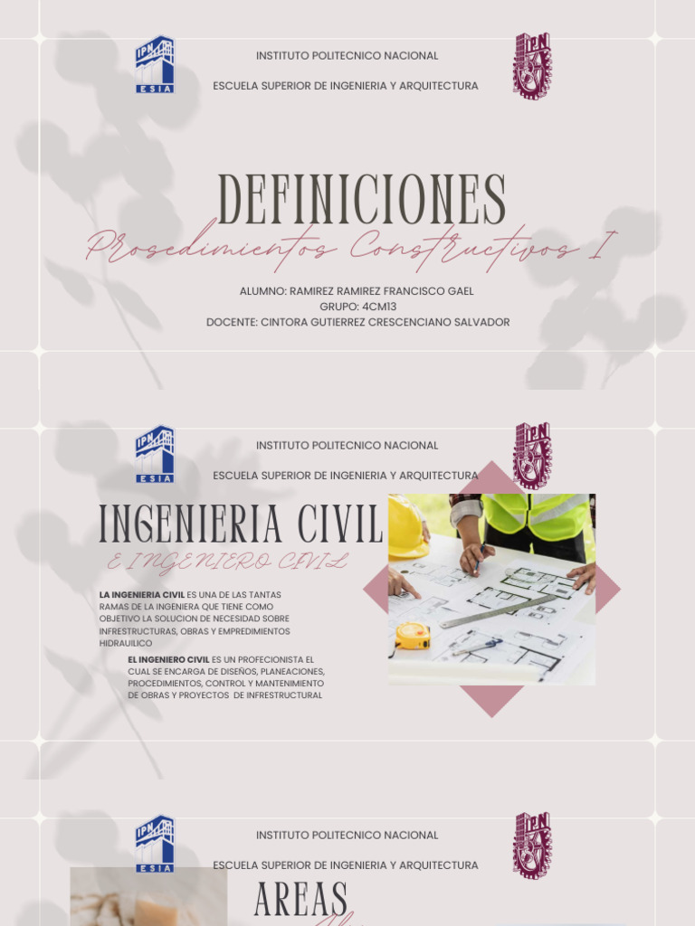 Ramirez Ramirez Francisco Gael _Definiciones | PDF | Ingeniería | Ingeniero civil